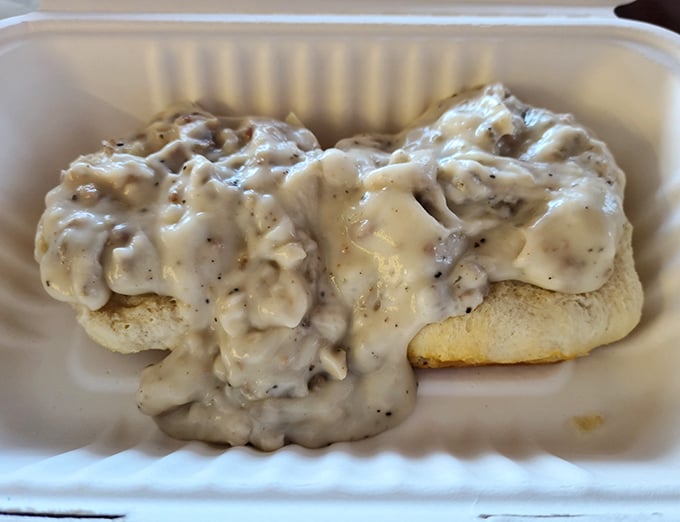 Biscuits and gravy so good they'll make you question every breakfast decision you've ever made before this moment.