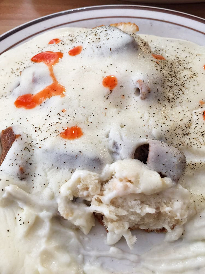 Biscuits and gravy&mdash;where flour, butter, and sausage transform into a dish that's practically the official state breakfast of South Carolina.