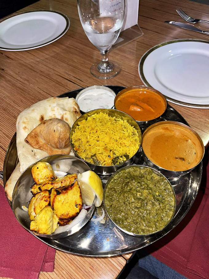 The thali&mdash;India's original sampler platter&mdash;where you can travel across regions without leaving your seat. Flavor geography at its finest.
