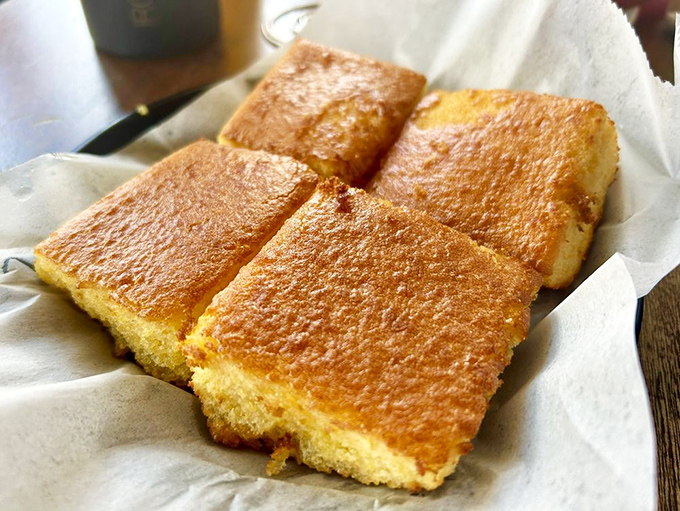 Cornbread so perfectly golden, it deserves its own spot in Fort Knox alongside the nation's other treasures.