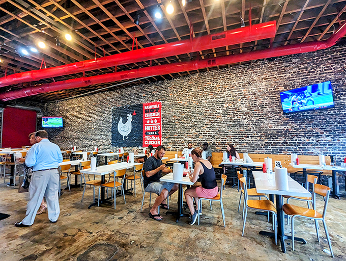 Where strangers become friends over shared endorphin rushes and the universal language of "wow, this chicken is amazing."