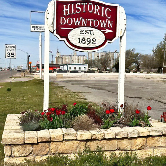 Watonga's historic downtown sign welcomes visitors to a community where affordability doesn't mean sacrificing charm or quality of life.
