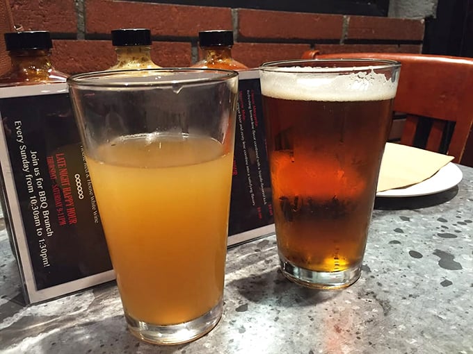 Craft beers and house-made beverages that know their role: supporting the smoky stars while providing refreshing counterpoints to all that richness.