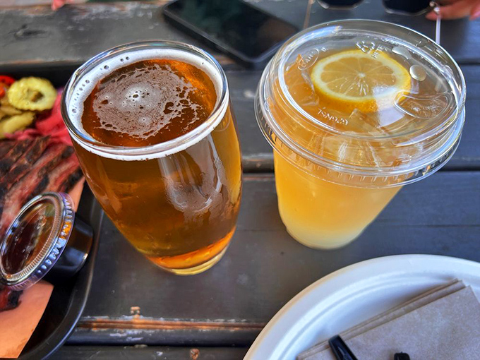 Liquid gold companions. These craft beverages aren't just drinks—they're the perfect palate-cleansing partners for your barbecue adventure.