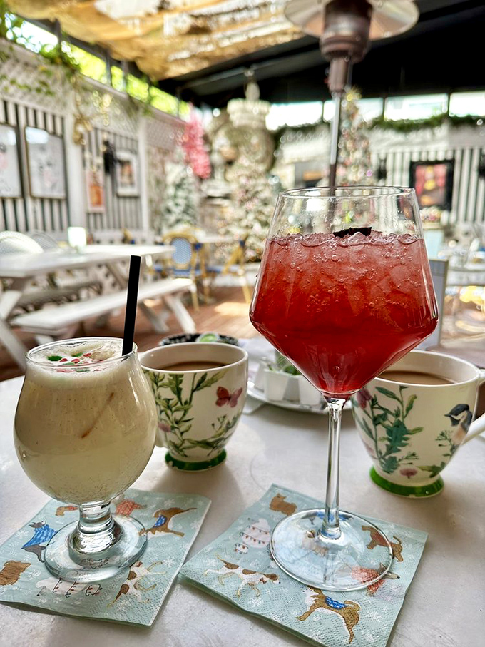 Cocktails that brighten any brunch conversation. That ruby-red beauty isn't just a drink&mdash;it's weekend therapy in a glass.