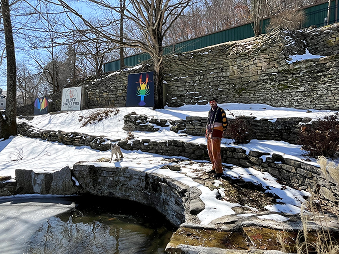 Even in winter's embrace, the cave maintains its steady 60-degree temperature&mdash;Mother Nature's original climate-controlled environment.