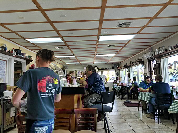 The staff moves with the choreographed precision of people who know breakfast isn't just a meal—it's a mission.