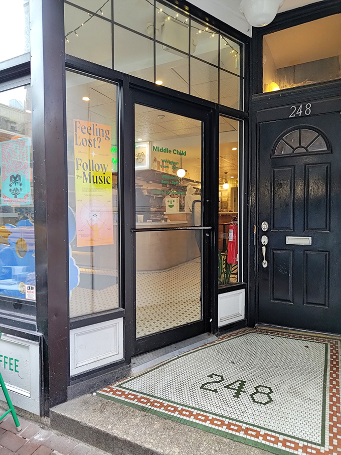 "Feeling Lost? Follow the Music" says the sign, but your nose will guide you just as well to this sandwich paradise at 248.