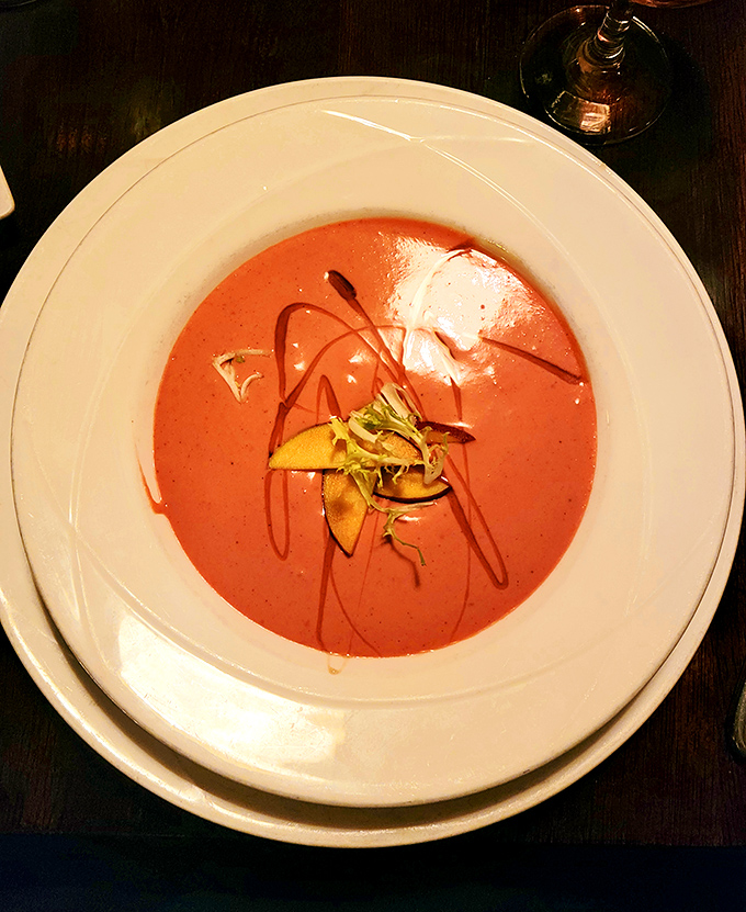 This vibrant soup is like summer in a bowl &ndash; the drizzle on top isn't just for Instagram, it's a flavor roadmap for your taste buds.