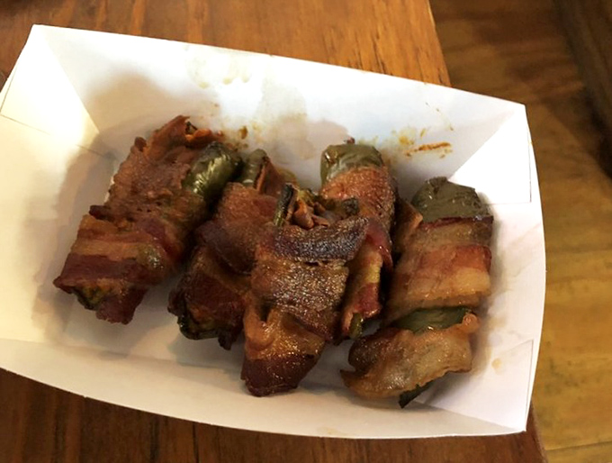 Jalapeño poppers wrapped in bacon—because sometimes vegetables need a little help becoming their best selves.