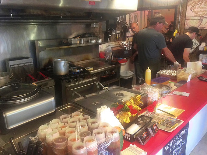 Behind the scenes where the magic happens&mdash;notice how there's no fancy equipment, just well-used tools in the hands of people who know what they're doing.