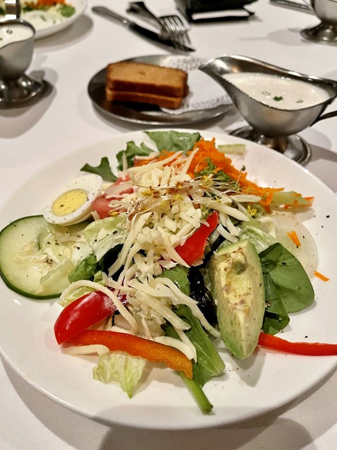 A fresh salad that proves vegetables can be more than just obligation eating. Crisp, colorful, and composed with an artist's eye for balance.