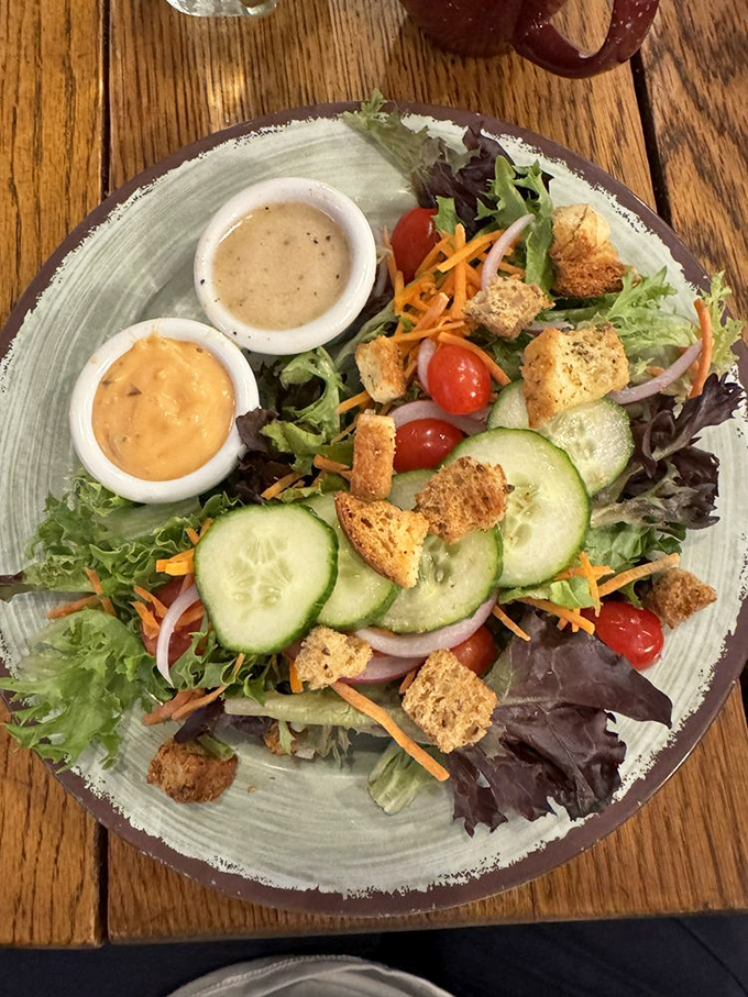 This isn't just a salad – it's garden-fresh redemption that lets you feel virtuous before demolishing half a pie for dessert.