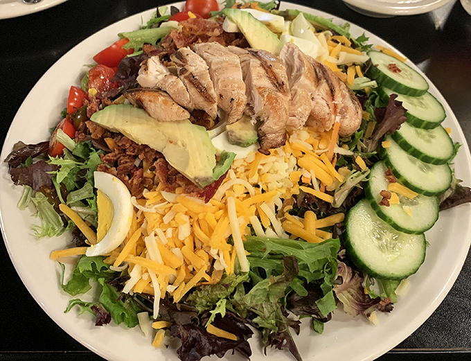 A salad so substantial it deserves its own zip code&mdash;proof that health-conscious options don't have to feel like punishment at The Dish.