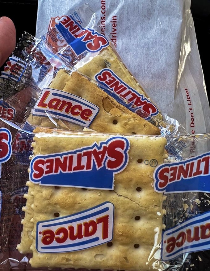 Even the humble saltine crackers get the Swensons treatment, arriving in branded packaging that suggests they take every detail seriously.