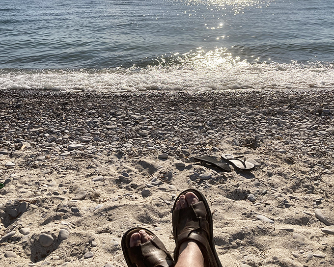 Toes in the sand, eyes on the horizon. Sometimes the best beach activity is simply sitting back and watching the waves roll in.