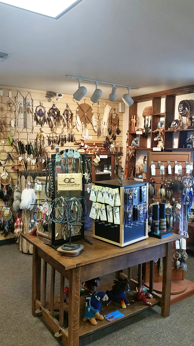 The gift shop offers treasures slightly younger than the caverns&mdash;dreamcatchers and geodes instead of million-year-old stalactites.