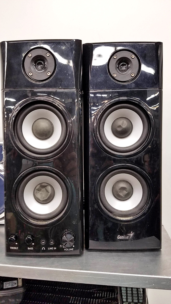 These speakers once blasted someone's favorite songs. For a few dollars, they're ready to amplify your personal soundtrack.
