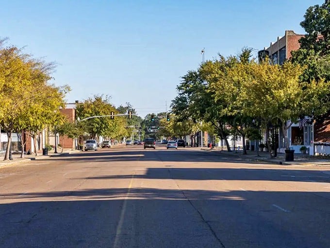 Tree-lined streets create natural canopies over Greenville's downtown, where parking is plentiful and rushing is optional.