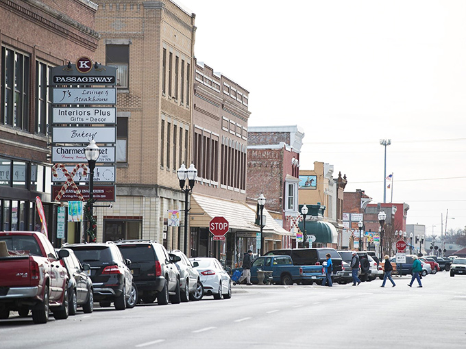 Historic storefronts house businesses where your dollar stretches further than your imagination, with small-town prices that respect your fixed income.