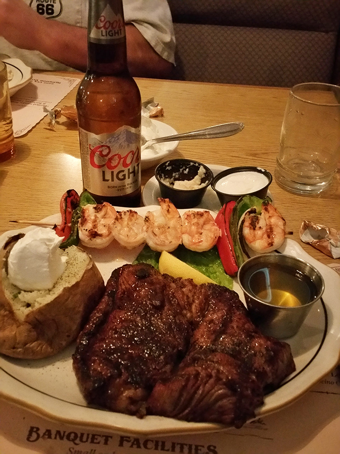 The surf and turf plate that launched a thousand celebrations. Nothing says "special occasion" quite like steak and shrimp sharing real estate.
