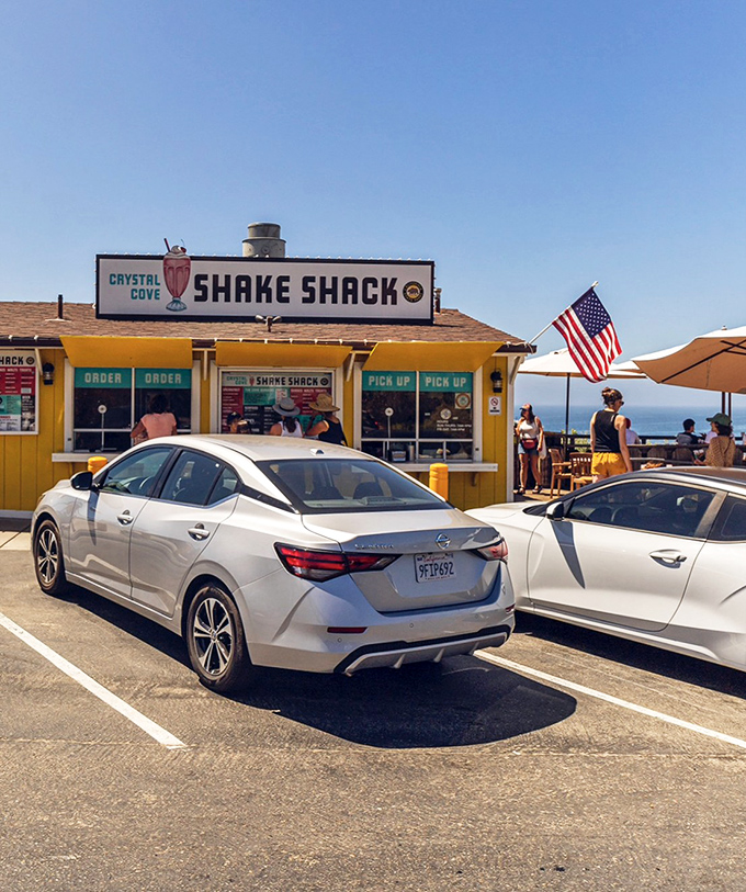 Beach shack perfection - where date shakes meet ocean views in one of California's most scenic spots. 