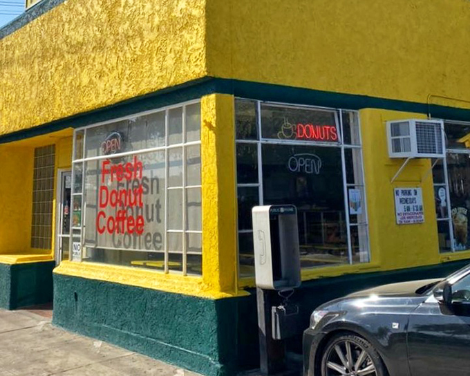 Express Donuts' sunshine-yellow building brightens any day, even before you taste what's inside.