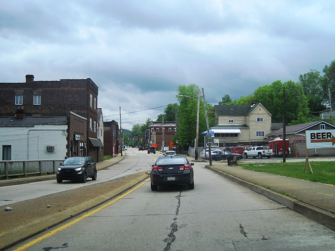 The quiet streets of Clairton provide a peaceful setting for retirees, with simple brick buildings and affordable housing options perfect for those living on fixed incomes.