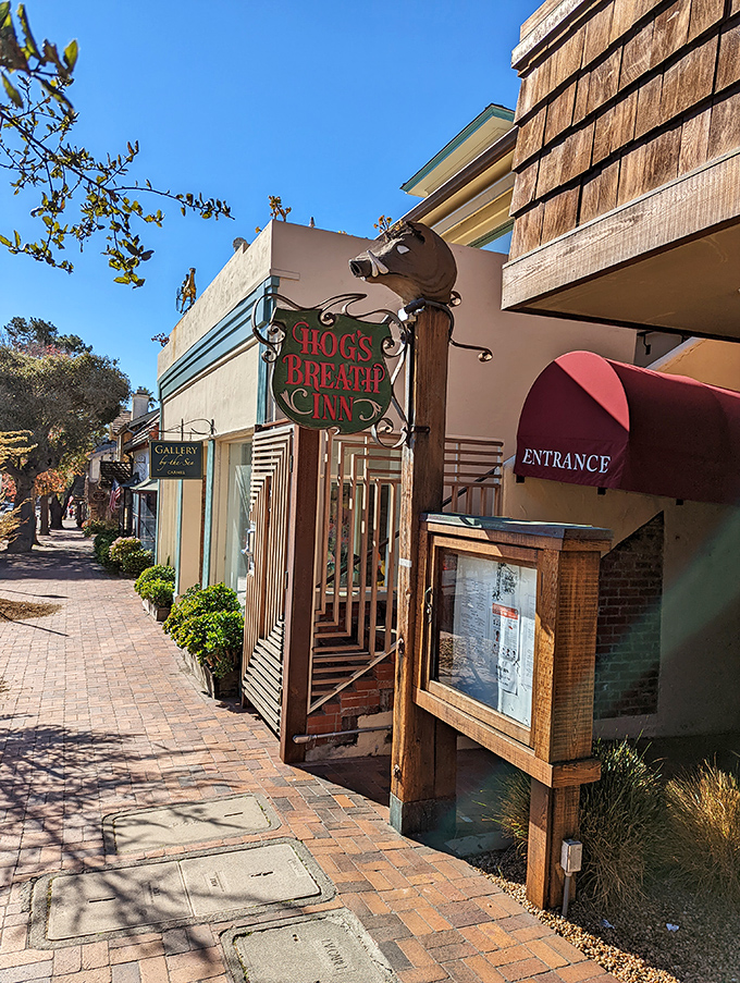 Nestled among Carmel's picturesque streets, Hog's Breath Inn promises coastal charm with a side of perfect steak.