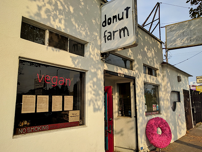 The "vegan" sign at Donut Farm isn't a warning &ndash; it's a promise that everyone deserves amazing donuts.
