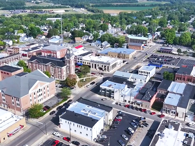 From above, New Castle reveals itself as the perfect small town – compact enough to know your neighbors but large enough to have everything you need.
