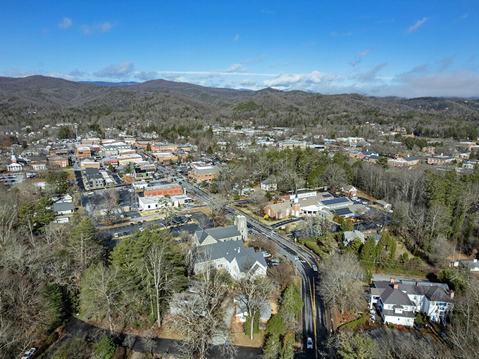 From above, Brevard nestles perfectly into its mountain setting&mdash;a small town with a big heart, surrounded by nature's finest work.