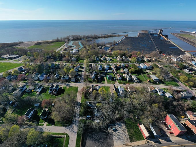 From above, Ashtabula reveals its perfect balance of neighborhoods, nature, and Lake Erie shoreline&mdash;small-town living with room to breathe.