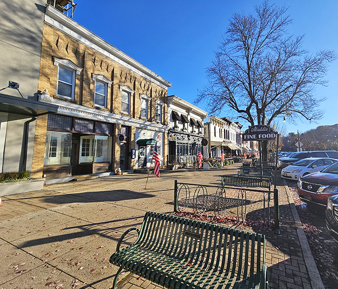Broadway's storefronts offer a masterclass in the art of making a Tuesday afternoon feel like you're walking through a movie set.