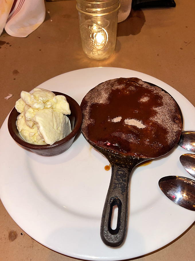 The finale: a cast-iron skillet brownie that arrives still bubbling, with vanilla ice cream melting alongside &ndash; proof that Union Woodshop understands proper dessert drama.