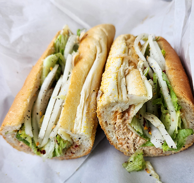 A sandwich constructed with such precision and care that it makes you wonder if the maker has an engineering degree from sandwich university.