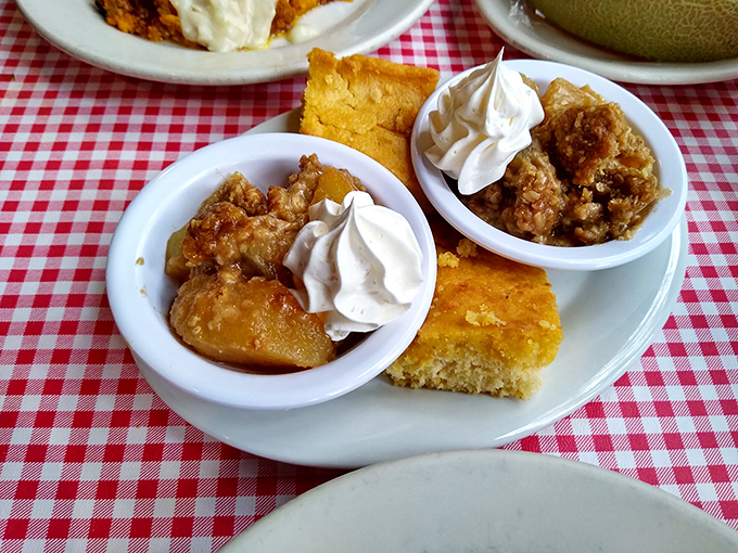 Cobbler and cornbread: the Southern dynamic duo that proves dessert isn't just acceptable with breakfast&mdash;it's practically mandatory.