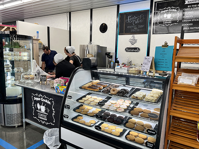 Fresh-baked cookies and pastries that make diets spontaneously combust&mdash;resistance is futile when faced with this display case of temptation.