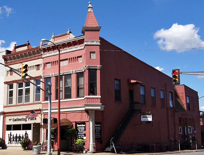 This corner building has witnessed more town gossip than a hairdresser on a busy Saturday&mdash;and looks just as good keeping secrets.
