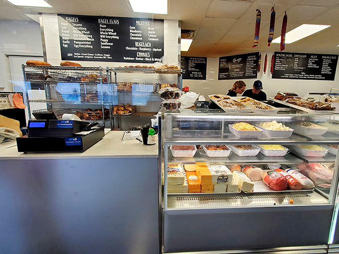 Where decisions are made and dreams come true. The counter showcases a tempting array of fresh-made delights waiting for their forever homes.