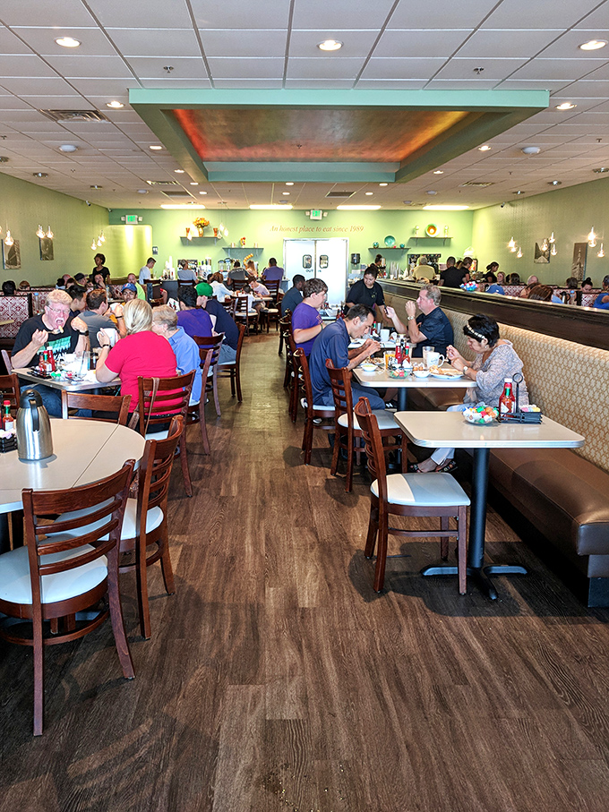 The packed dining room tells the real story—in a world of breakfast options, this is where Indiana chooses to start its day.