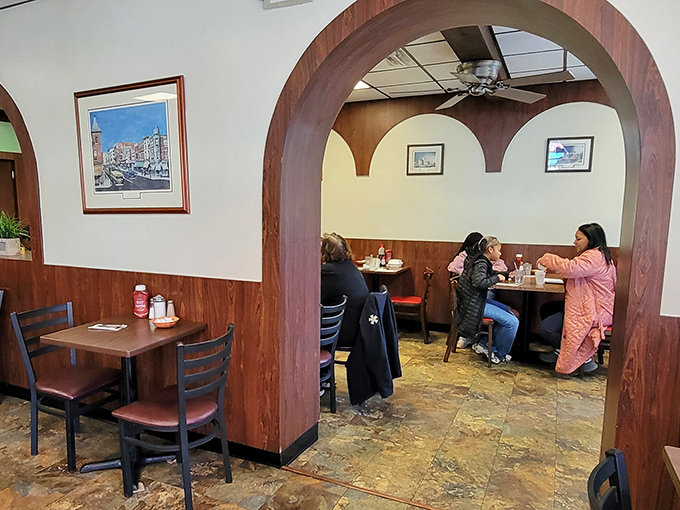 The counter seats aren't just chairs&mdash;they're front-row tickets to the breakfast ballet, where regulars and staff share morning wisdom. 