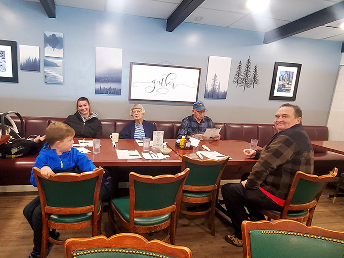 Multi-generational dining at its finest&mdash;where conversations flow as freely as the coffee. The Pacific Northwest version of Norman Rockwell's "Freedom from Want."