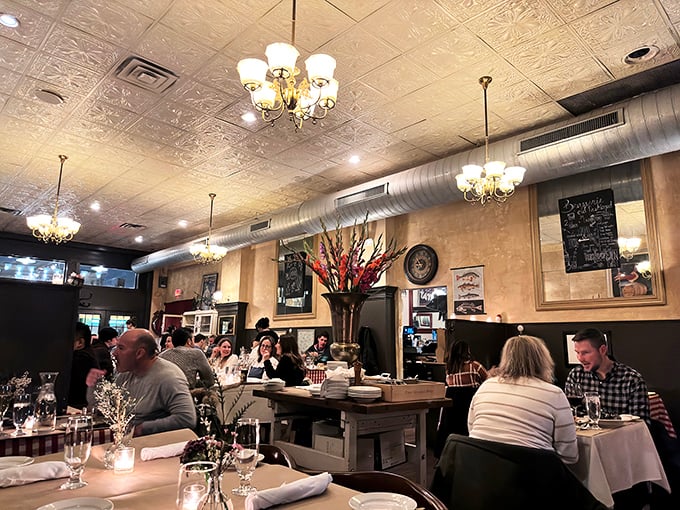 The dining room hums with conversation and clinking glasses&mdash;the universal soundtrack of people making memories over excellent food.