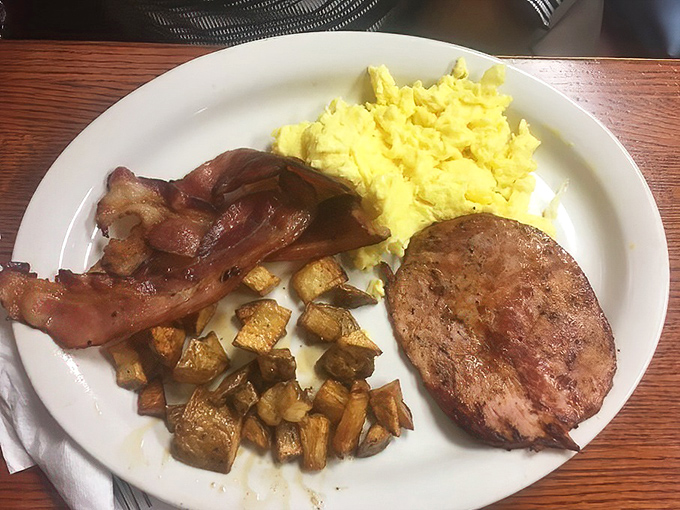 The double meat breakfast doesn't ask if you're hungry&mdash;it assumes you've arrived with an appetite worthy of its generous portions. Challenge accepted.