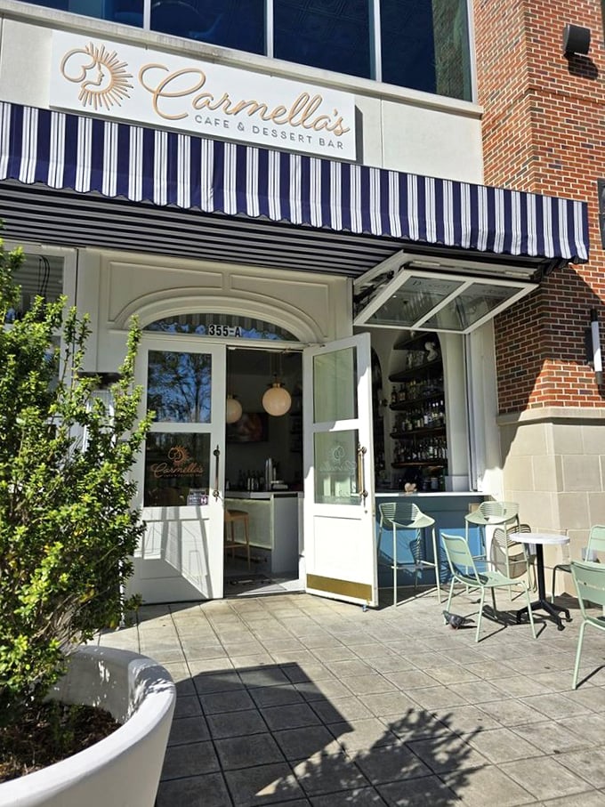 The entrance says it all: step through these doors and leave your diet resolutions on the sidewalk where they belong.