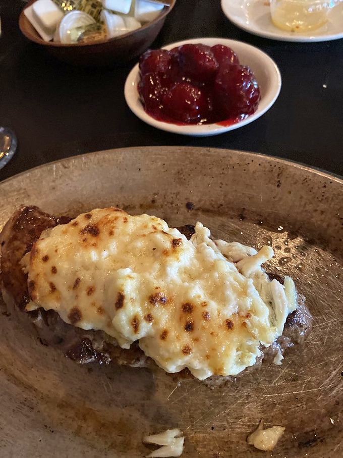 Behold the filet with crab imperial&mdash;where land meets sea in a romance so perfect it deserves its own Nicholas Sparks novel.