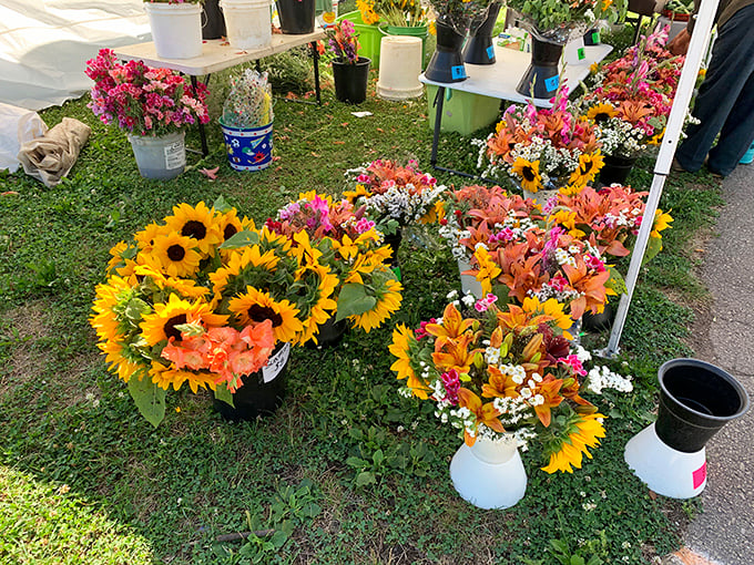 Nothing says "autumn romance" quite like sunflowers and mums arranged with the kind of care your grandmother put into Sunday dinner.