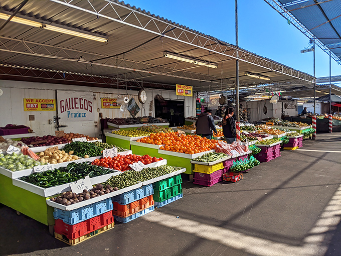Produce perfection! Nature's color palette on display where the freshest ingredients for tonight's dinner await your selection.