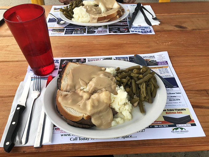 Hot roast beef sandwich that bridges the gap between lunch and dinner. That gravy doesn't just cover the meat&mdash;it completes it.